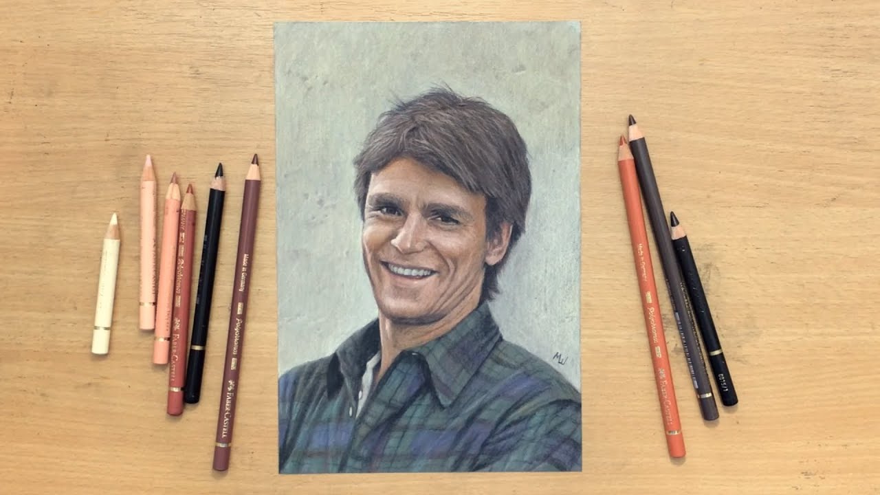 Colored Pencil Portrait of Richard Dean Anderson | MacGyver - YouTube