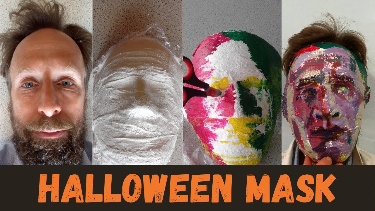 Scary mask with ModRoc, plaster of Paris - YouTube