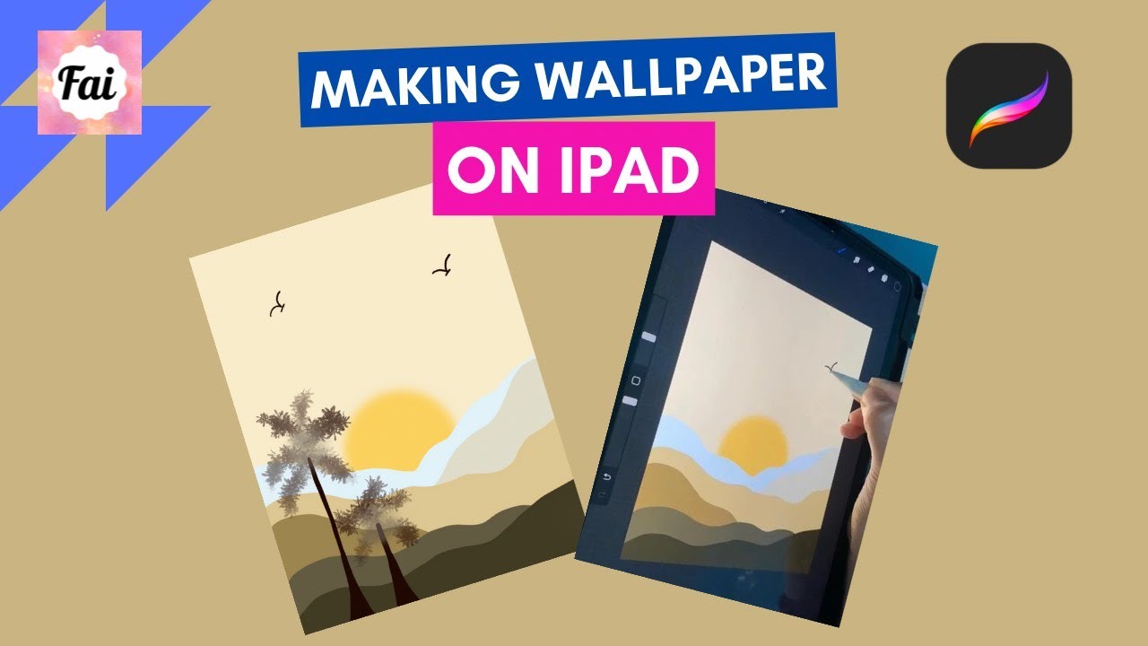 Create your own simple wallpaper in procreate #2 #ipadpro - YouTube