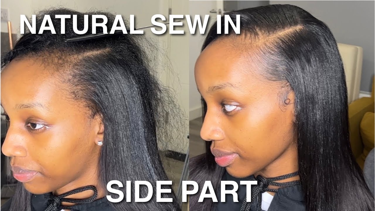 HOW TO DO NATURAL SEW IN WITH LEAVE OUT WEAVE - YouTube