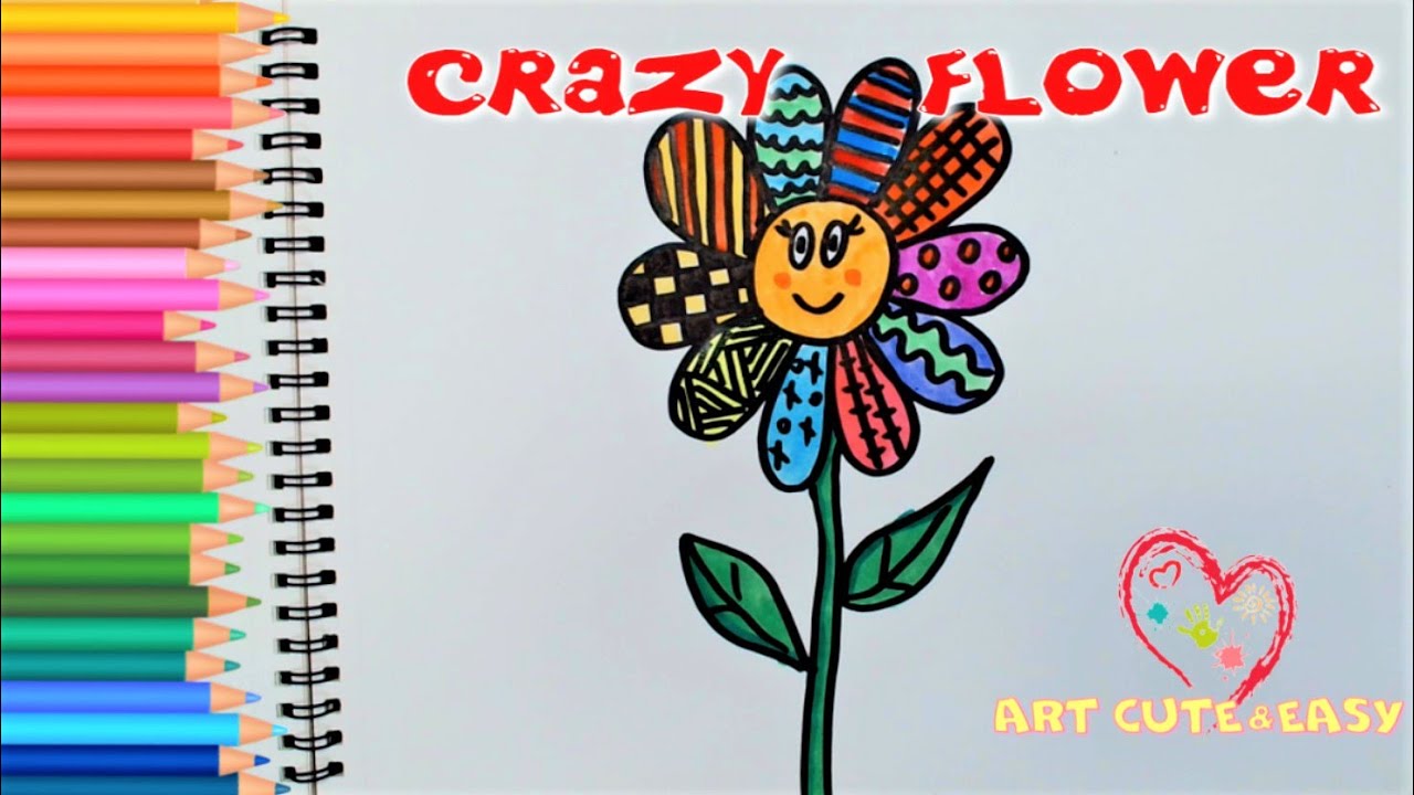 Draw a crazy flower - YouTube