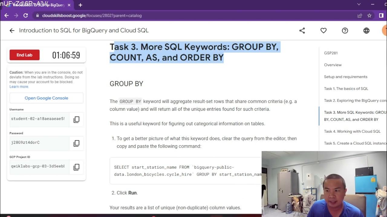 GSP281 Introduction to SQL for BigQuery and Cloud SQL (Chaiyogcp season3) - YouTube