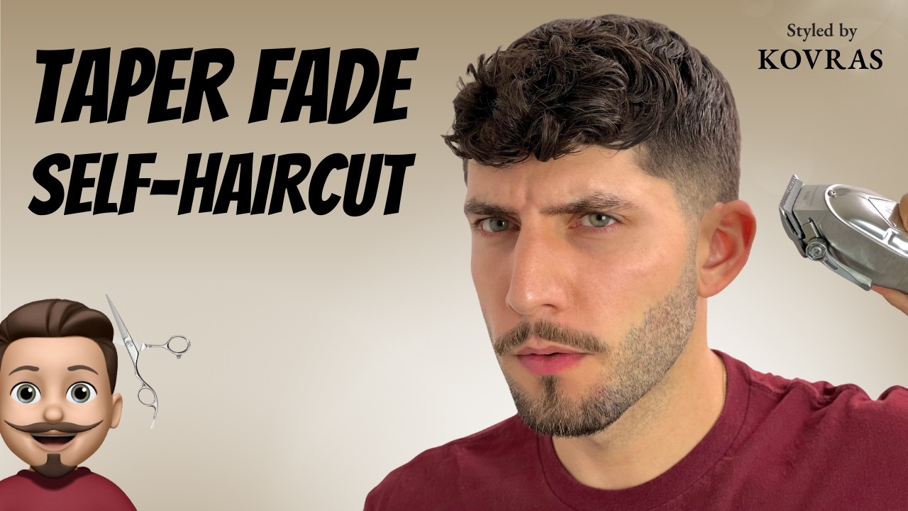 Wavy Taper Fade Self-Haircut Tutorial | How To Cut Men's Hair - YouTube