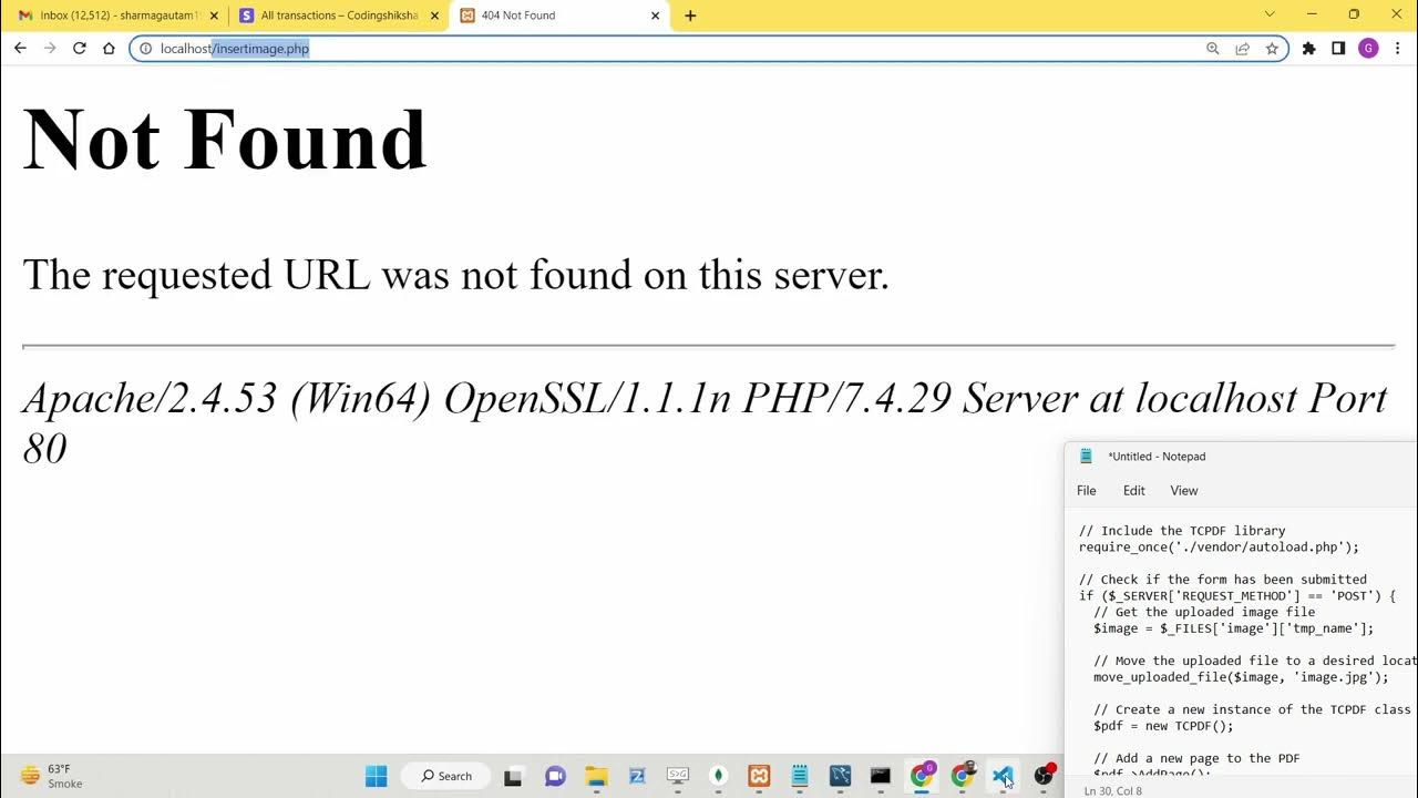 PHP 7 TCPDF Example to Add Image in PDF Document Using HTML5 Form in Browser - YouTube