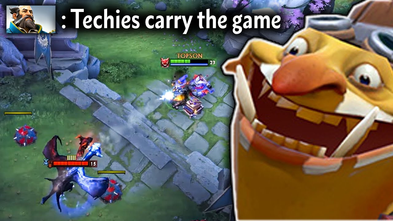 How to carry your team with Position 5 Techies? - YouTube