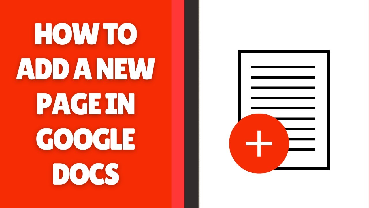 How to Add a New Page in Google Docs - YouTube