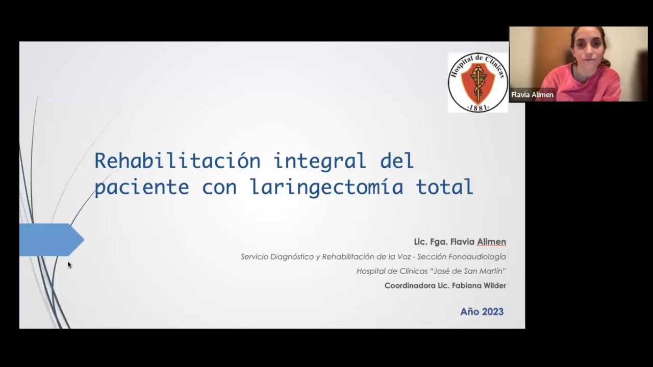 30/5/2023 - Rehabilitación integral del paciente con laringectomía ...