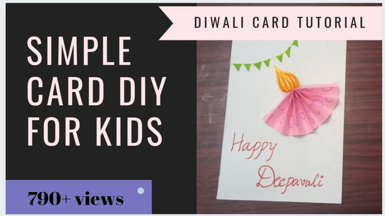 Simple Diwali card tutorial for Kids | Deepavali Card DIY - YouTube
