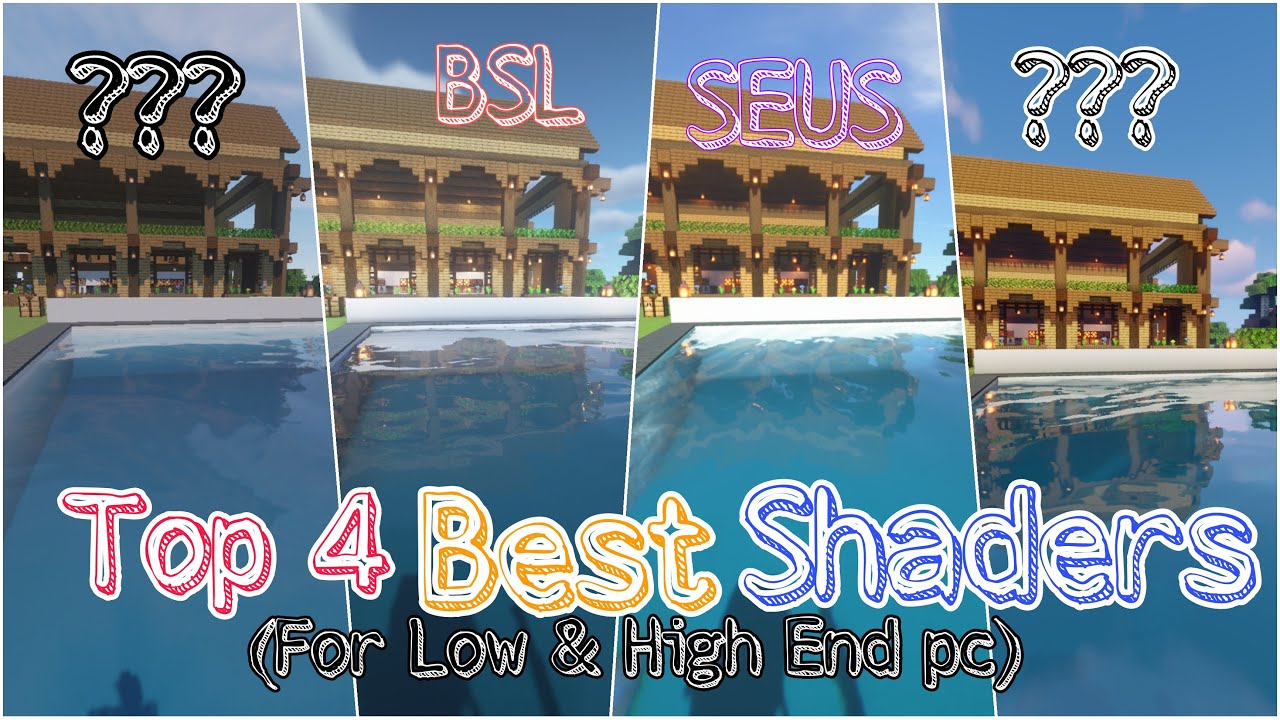 Top 4 Most OP Shader Packs For Java Minecraft... - YouTube