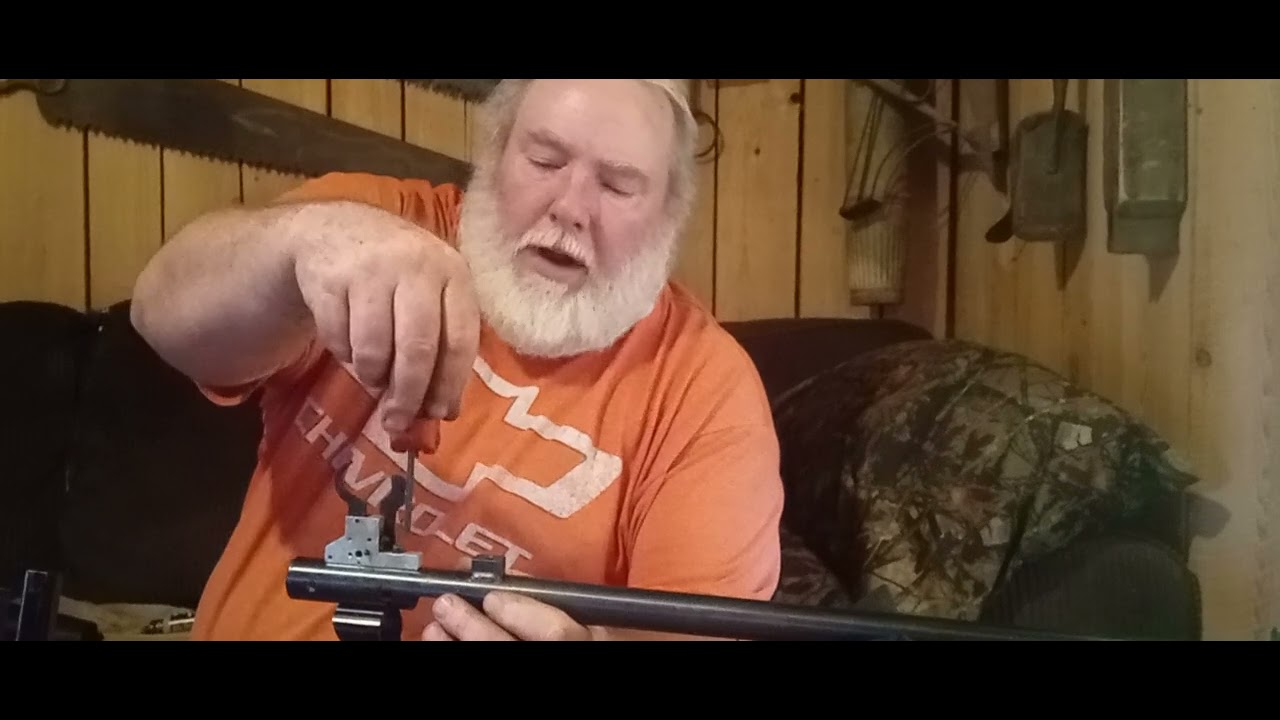 checking out my late brothers knight t bolt muzzleloader - YouTube