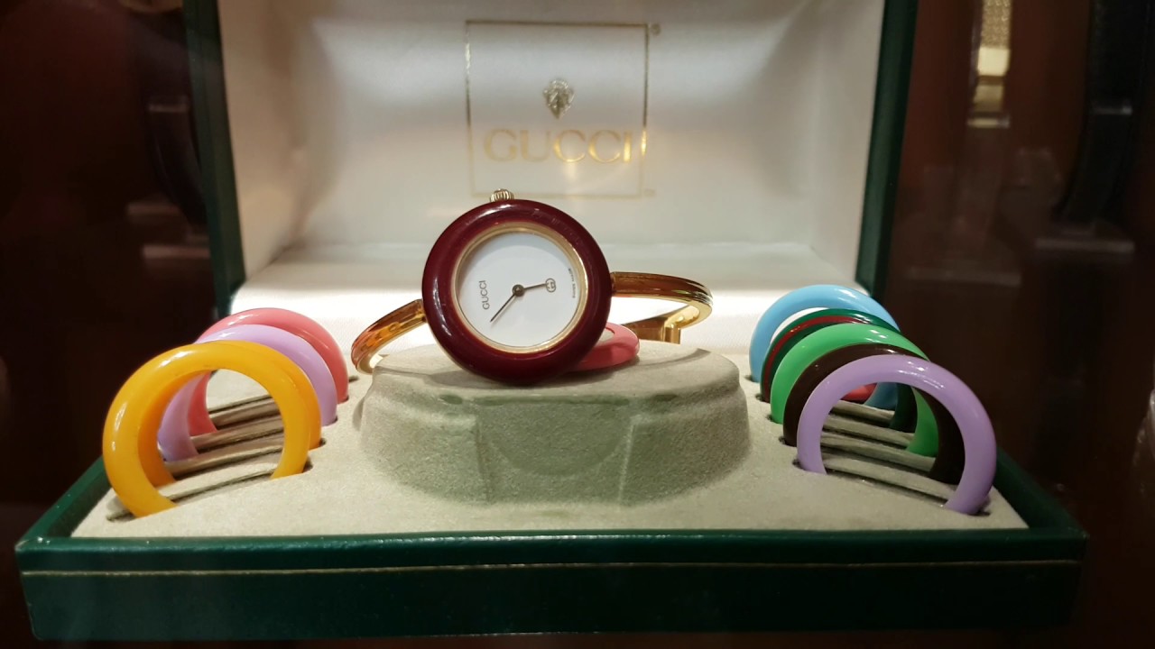 GUCCI Watch - very rare and unique bracelet watch - YouTube