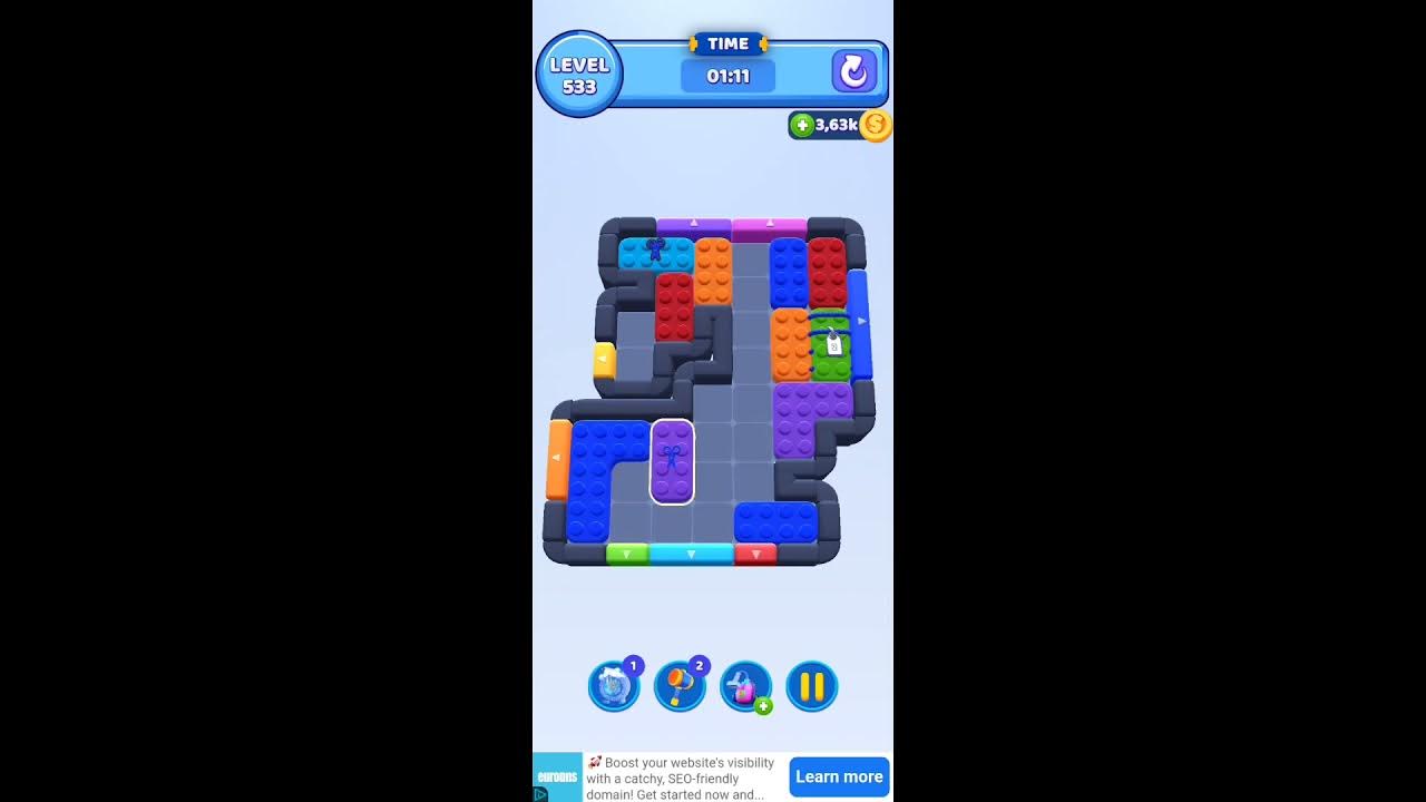 Color Block Jam - Level 533 solution #games #gaming #puzzle #gameplay - YouTube