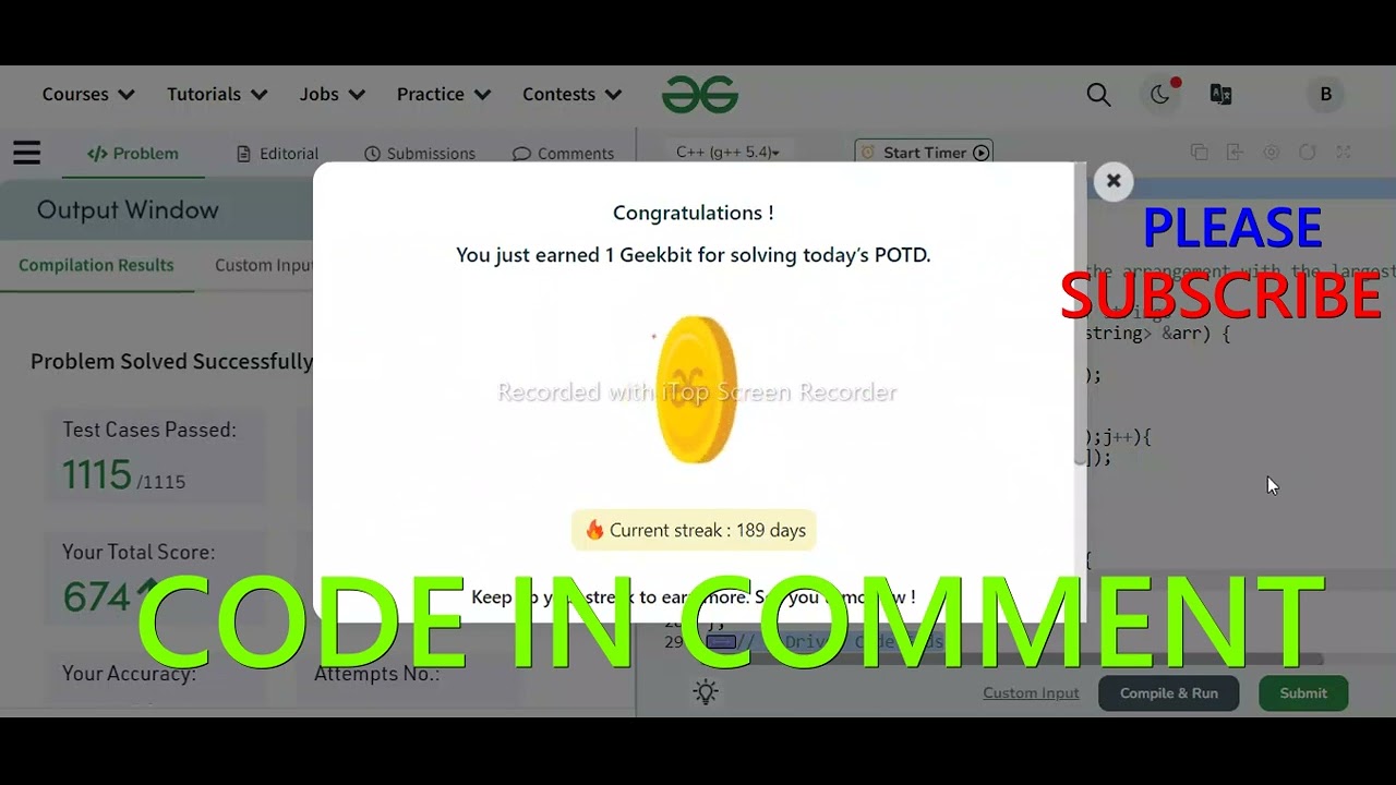 GFG POTD 03/03/2024 IN C++ MOST IMPORTANT INFORMATION | CODE IN COMMENT ...