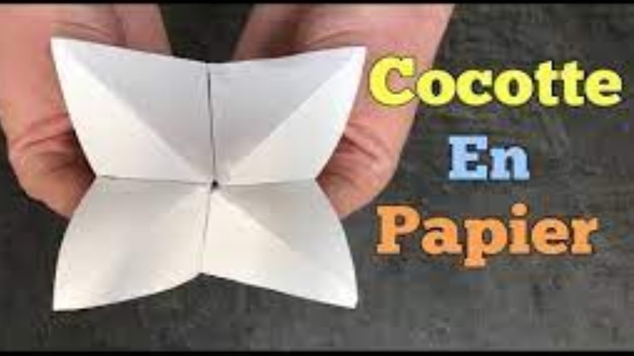 Tuto comment faire une cocotte en papier - YouTube