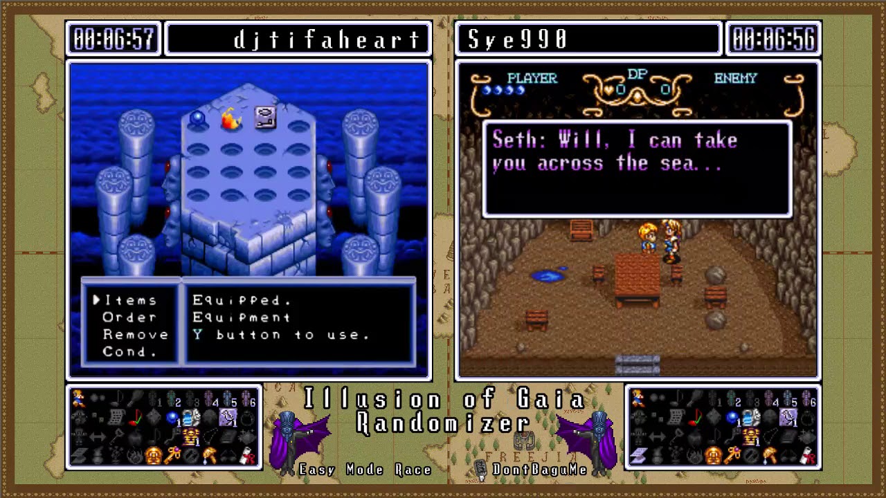 Illusion of Gaia Randomizer Showcase Races: Easy Mode - YouTube