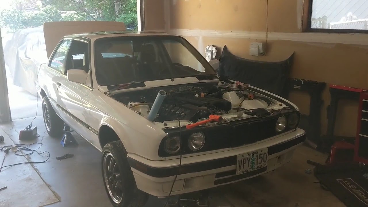 E30 24v swapped first start up - YouTube