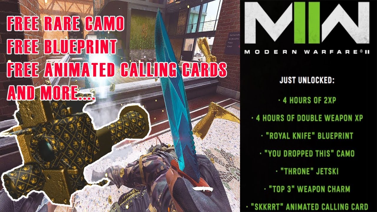 Get CDL Champ Rewards For Free | Rare Camo | Free Blueprint | Animated ...