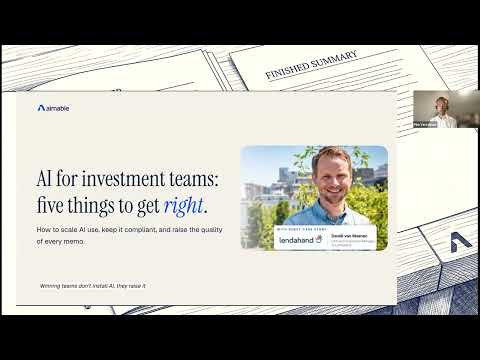 Aimable Webinar - AI for Investment Teams: 5 things to get right