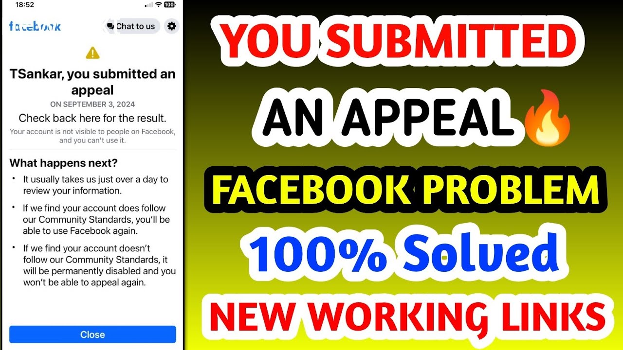 How to solve YOU SUBMITTED AN APPEAL facebook problem solve || You ...