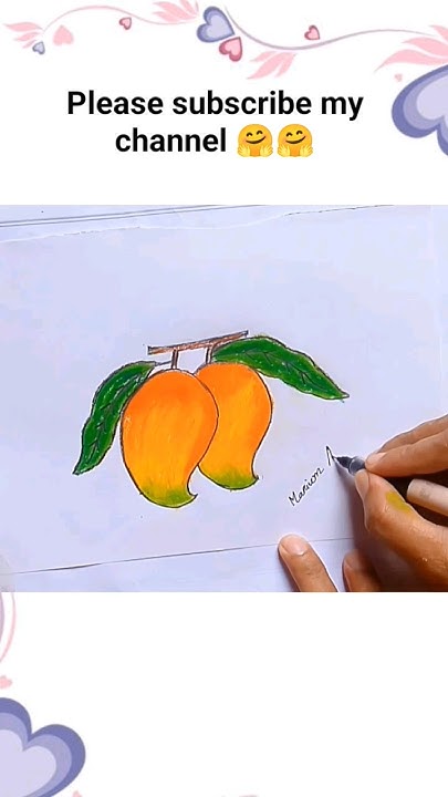mango drawing / সহজ নিয়মে আম অংকন #mango #art #drawing - YouTube