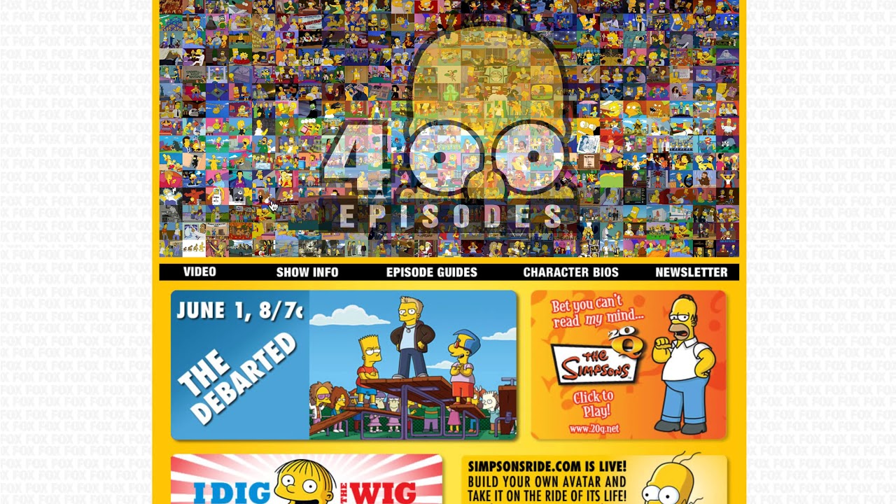 Simpsons 400th Episode Website - YouTube