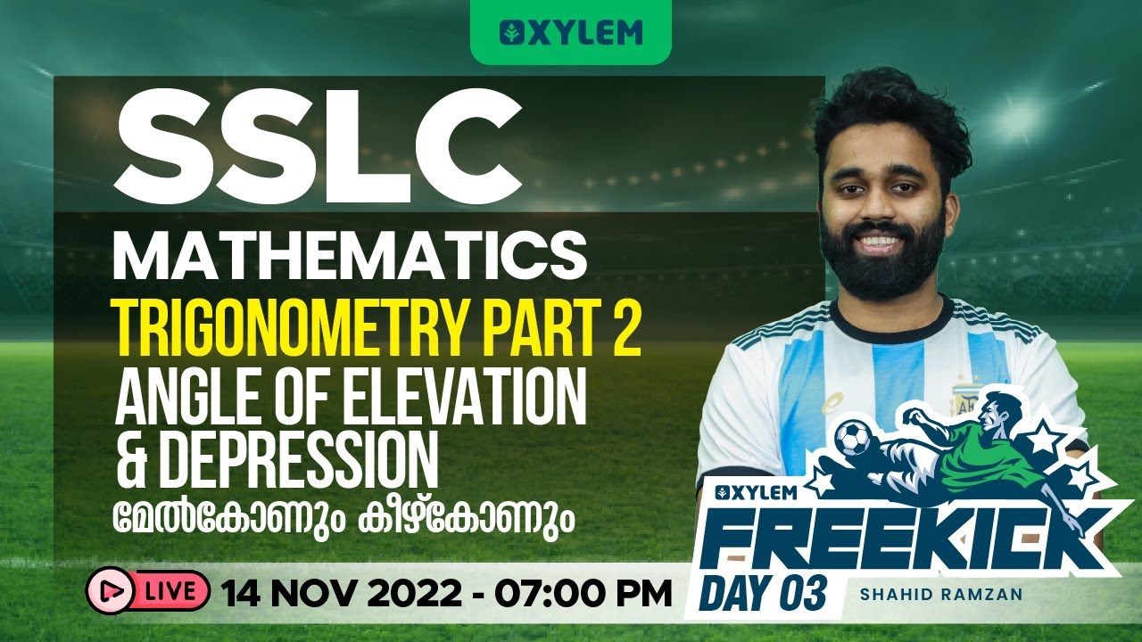 SSLC Maths | Trigonometry | Angle Of Elevation | Angle Of Depression ...