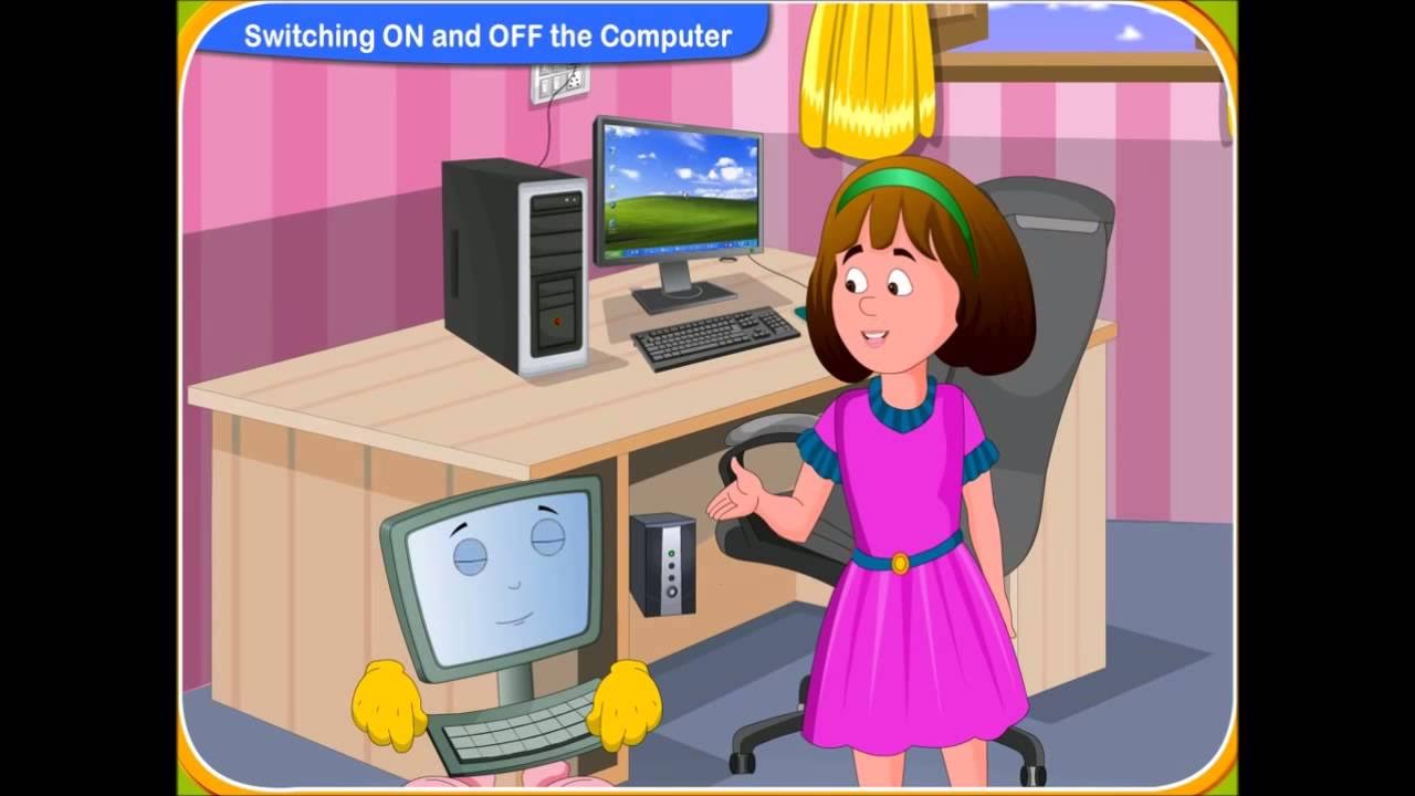 Lesson for Switch On and Off a Computer - YouTube