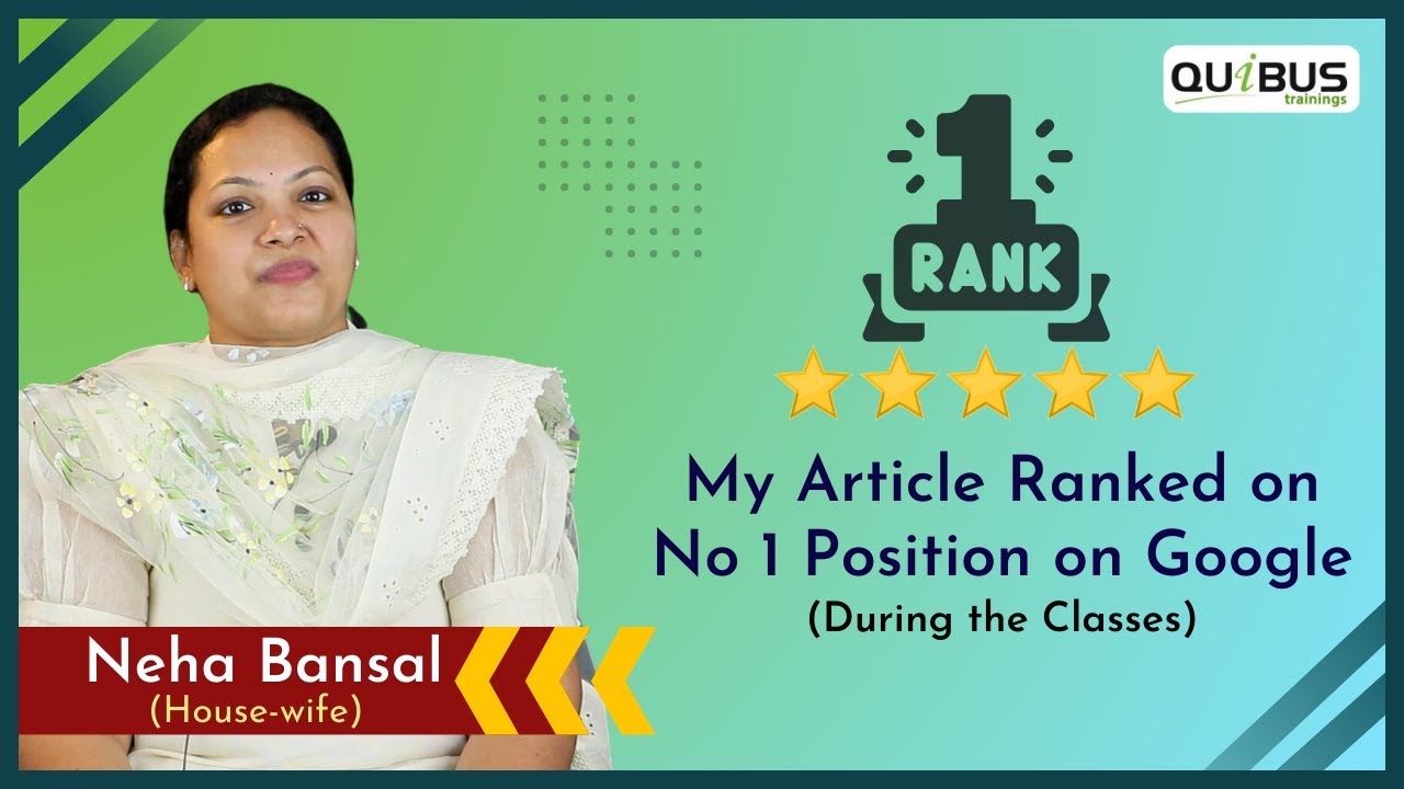 Digital Marketing Course Review By Neha Bansal | @QuibusTrainings - YouTube