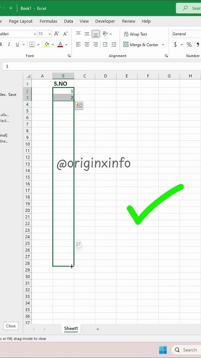 Serial number shortcut in excel #exceltips #exceltricks #excel #exceltutorial - YouTube
