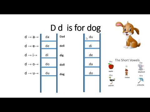 PHONICS- Learn to read. SOUNDING OUT consonants D, G, S WITH BLEND ...