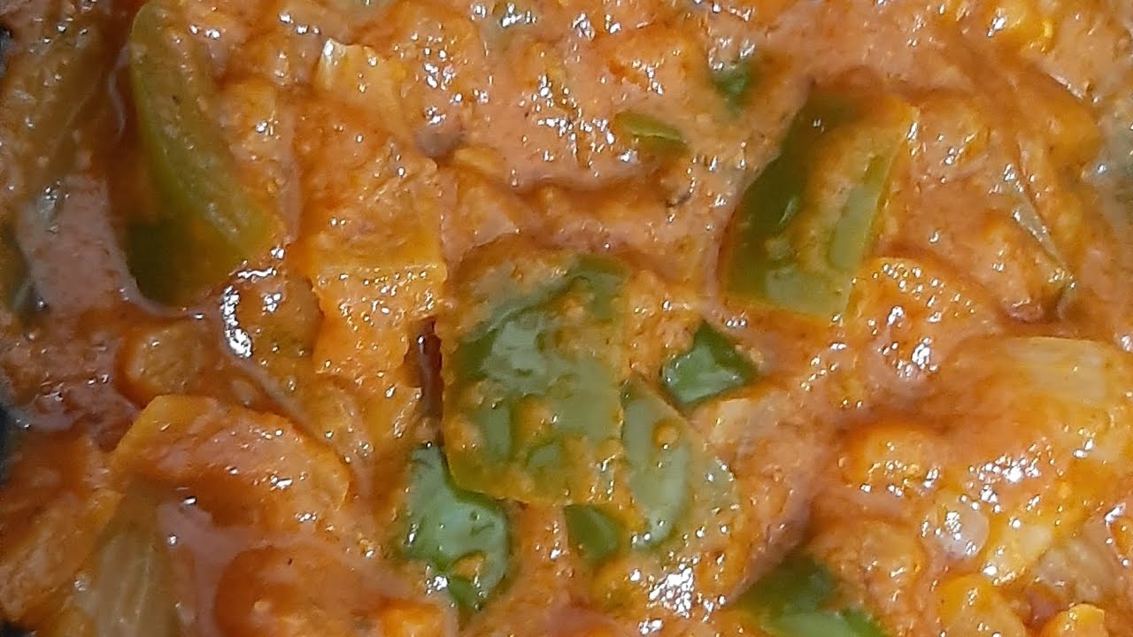 Easy Capsicum curry recipe side dish for chapati | Capsicum curry - YouTube