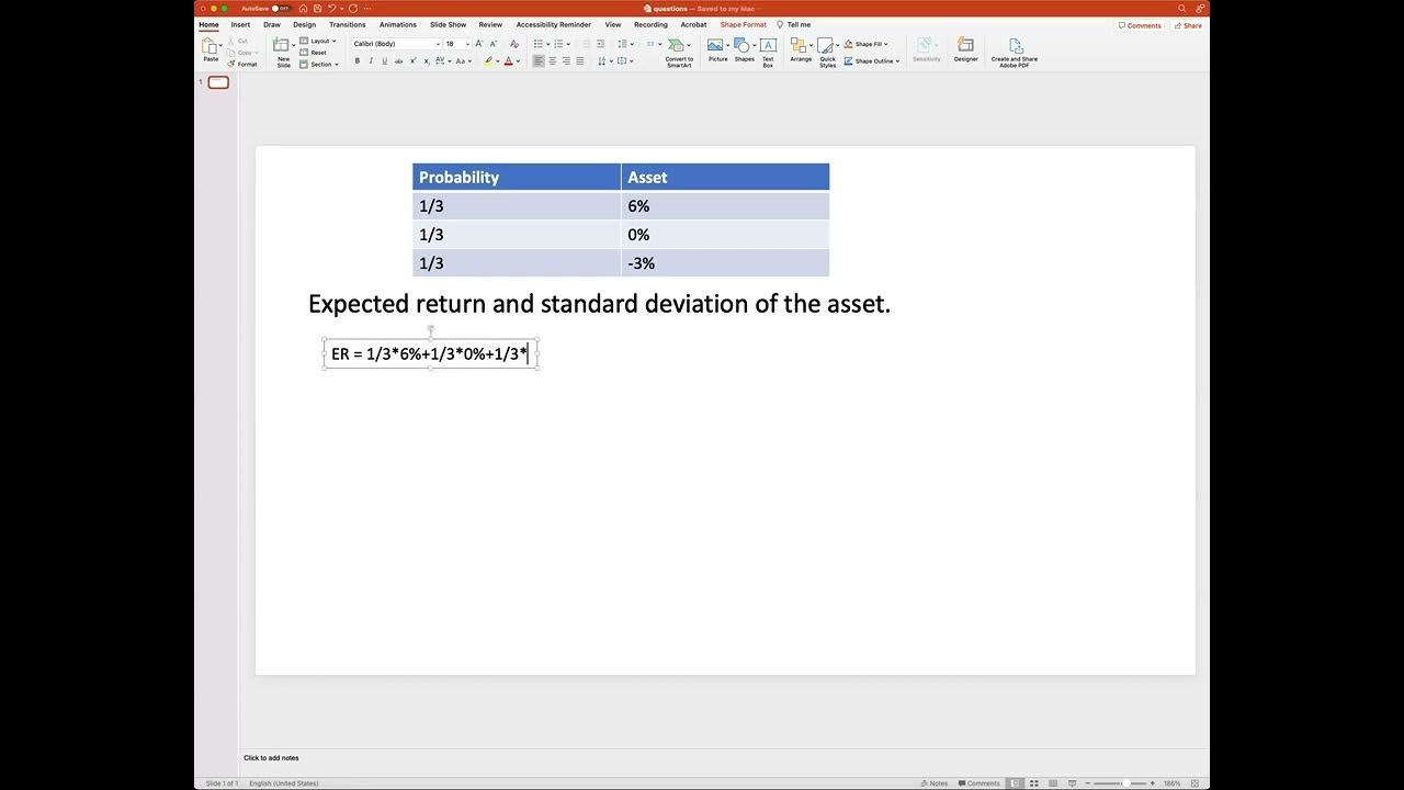 Mean and Standard Deviation Calculation - YouTube