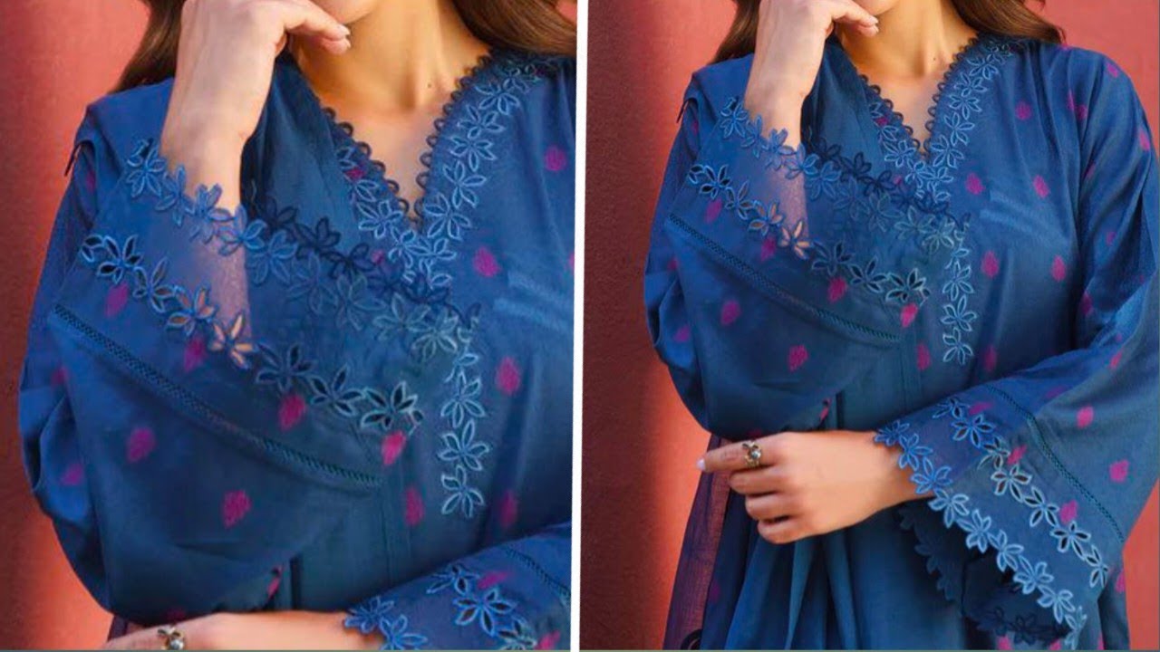 Stylish and beautiful Cutwork Dress Design_ with Machine😍 Embroidery ...