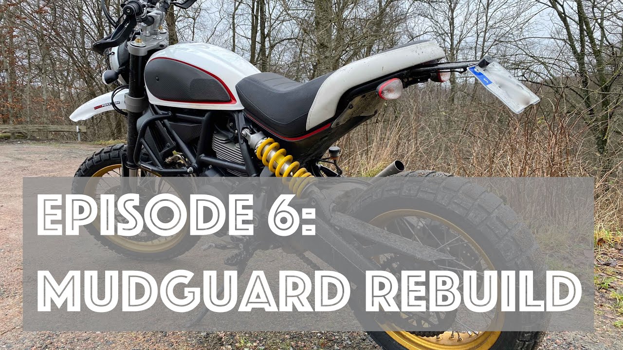 Ducati Scrambler Desert Sled mods 6: Rear mudguard - YouTube