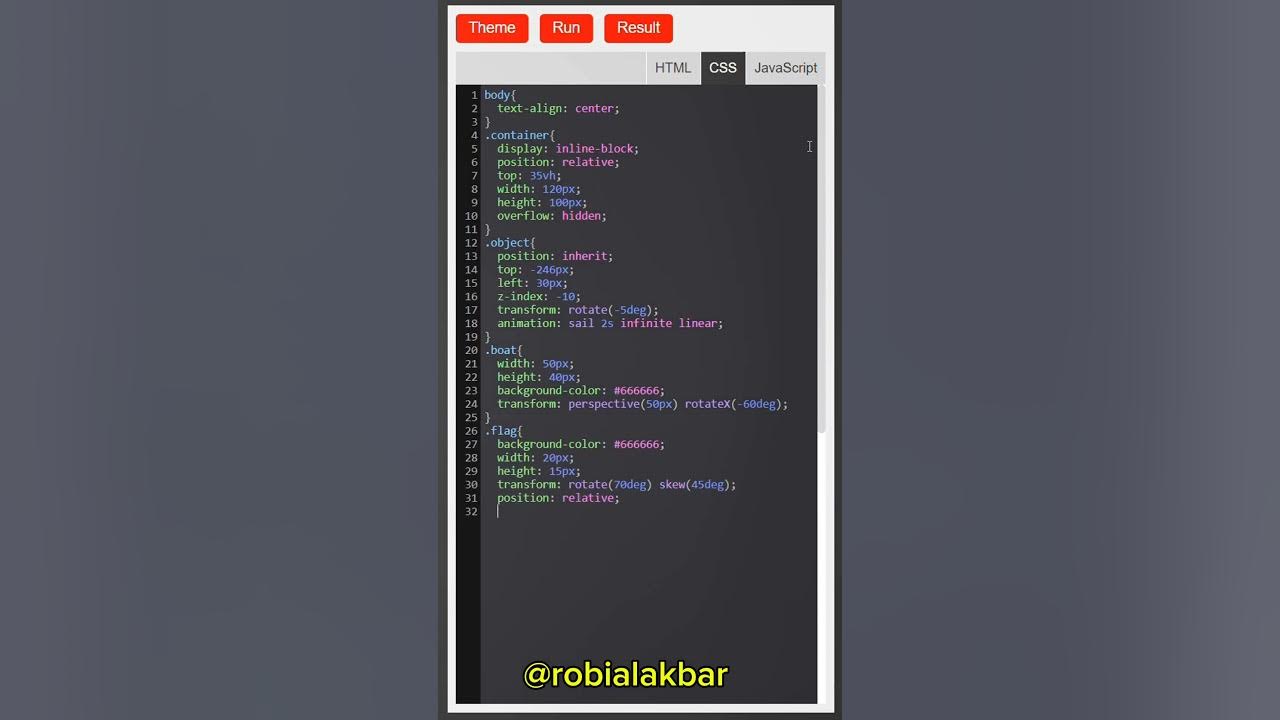 Boat Animation atau animasi Kapal laut dg HTML dan CSS#css #html #php #javascript #programmers ...