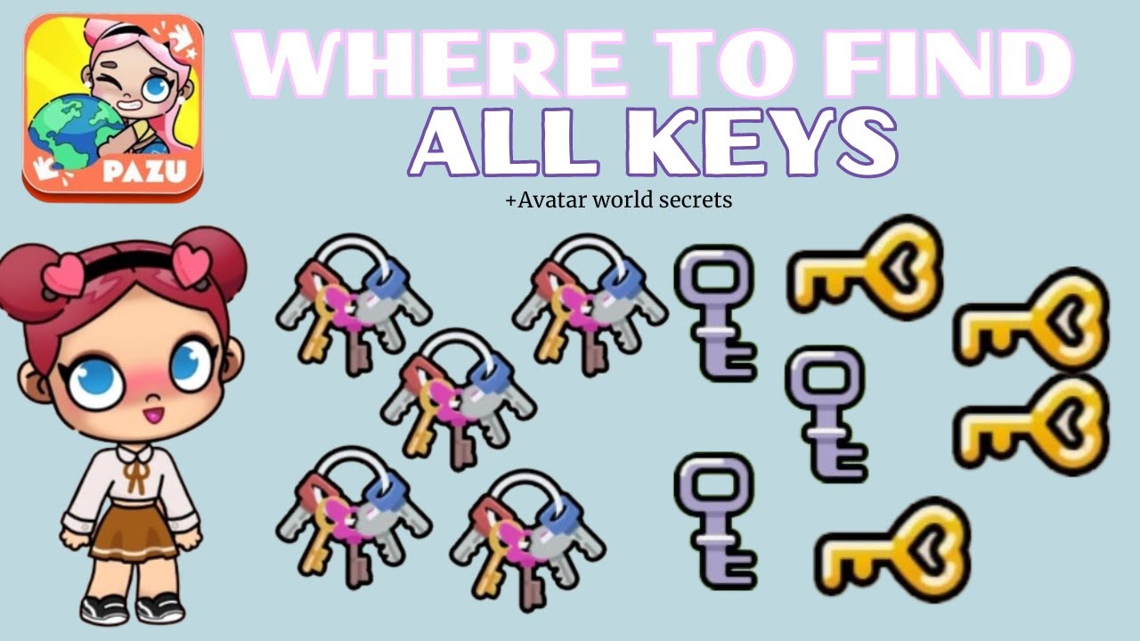 WHERE TO FIND KEYS IN AVATAR WORLD| SECRETS IN AVATAR WORLD - YouTube