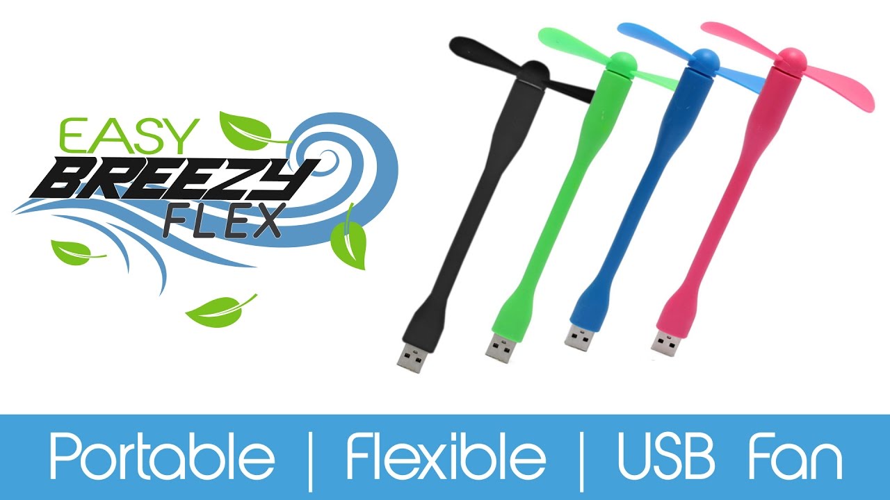 Easy Breezy Flex | Portable Mini USB Flexible Fan - YouTube