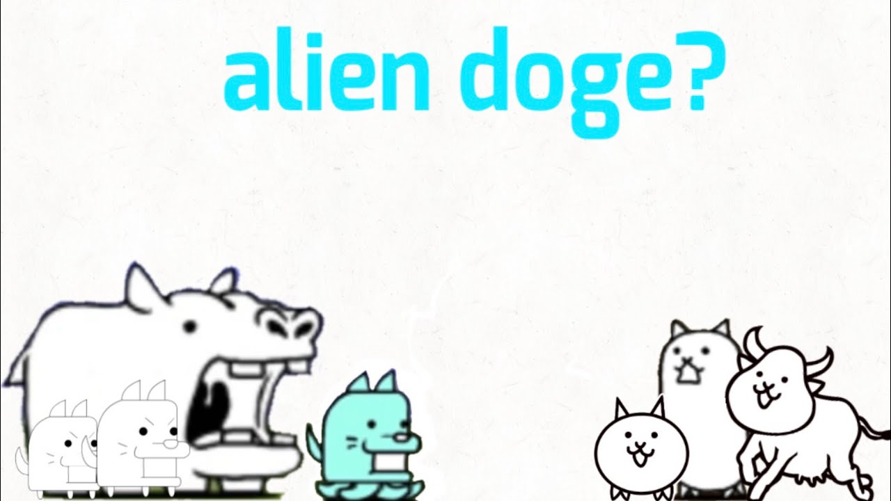 There is a alien doge??? (Battle cats) - YouTube