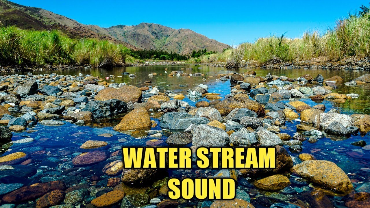 Water Stream Relaxation Music, Water Flowing Sound, Nature 4K Water ...