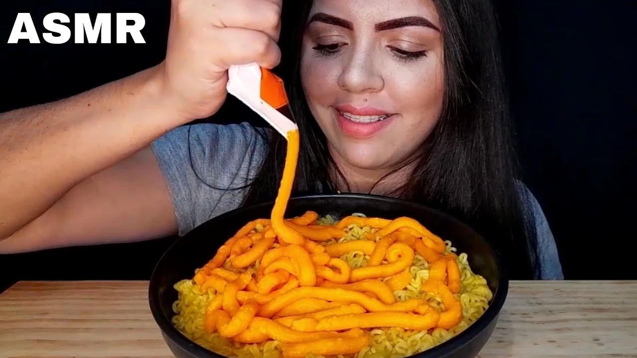 ASMR COMIDA - MIOJO COM QUEIJO CHEDDAR (MUKBANG BRASIL) SONS DE ...