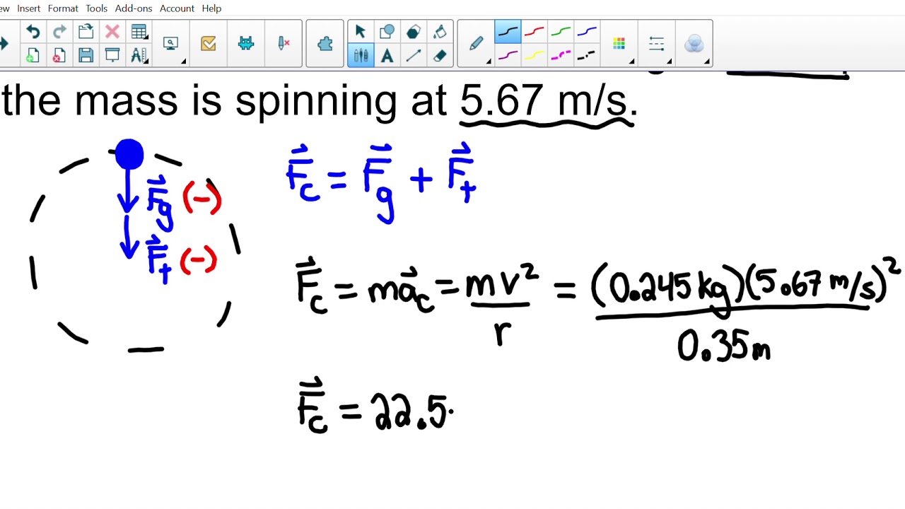 Lesson 3 Part 2 Vertical Circular Motion Example 1 - YouTube