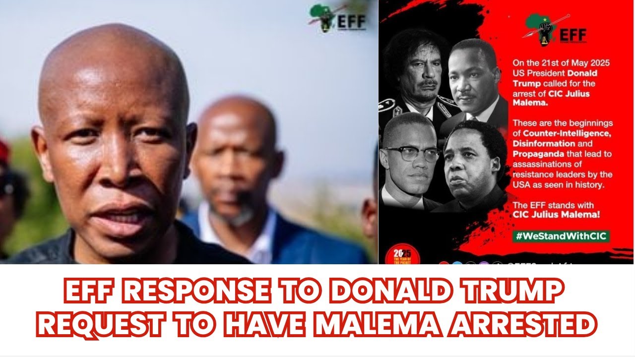 EFF MALEMA RESPONSE TO DONALD TRUMP CALLS FOR ARREST - YouTube