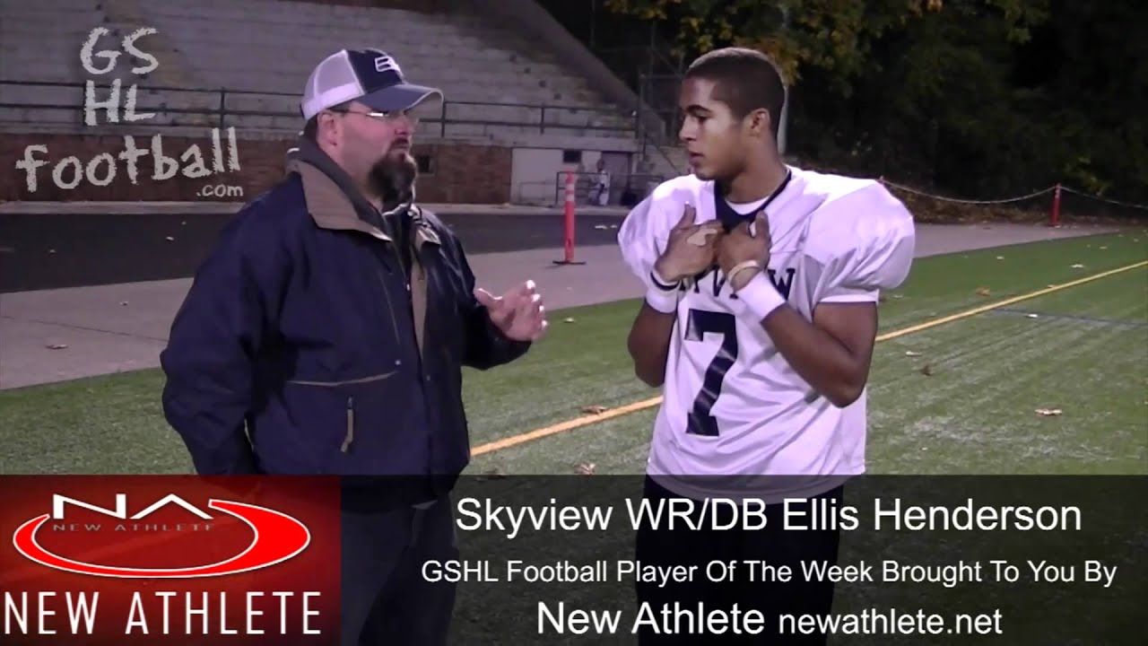 GSHL Football Player of the Week Ellis Henderson Skyview 2010 Week 8 ...
