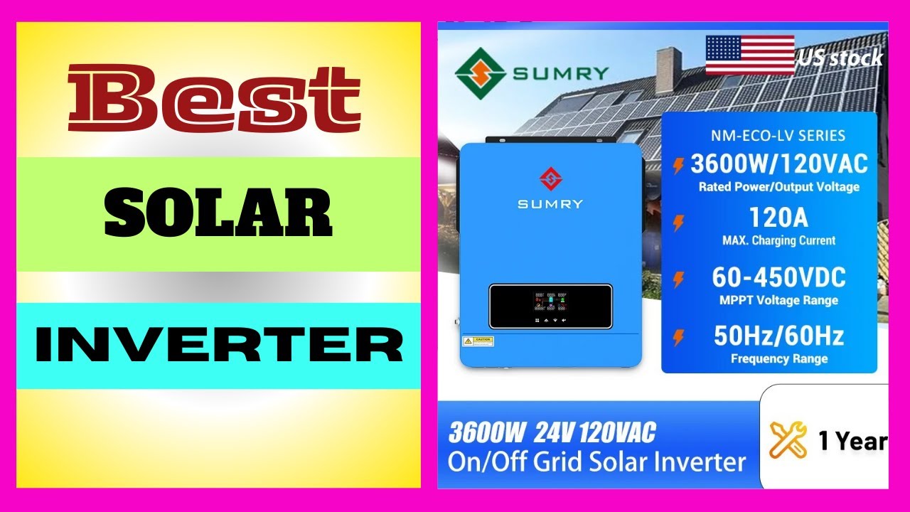 Sumry 3.6kw Hybrid Solar Inverter 110/120v 24v Dual Output with MPPT ...