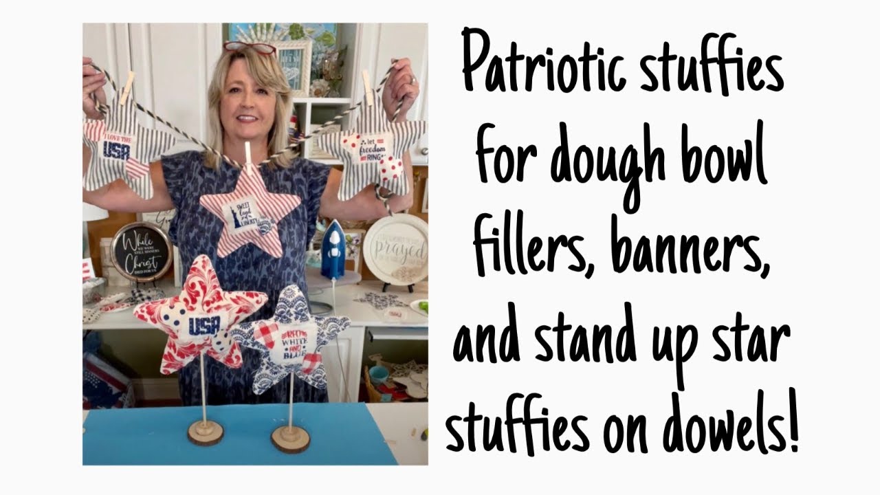 Adorable patriotic star stuffies for dough bowl fillers, banners, and ...
