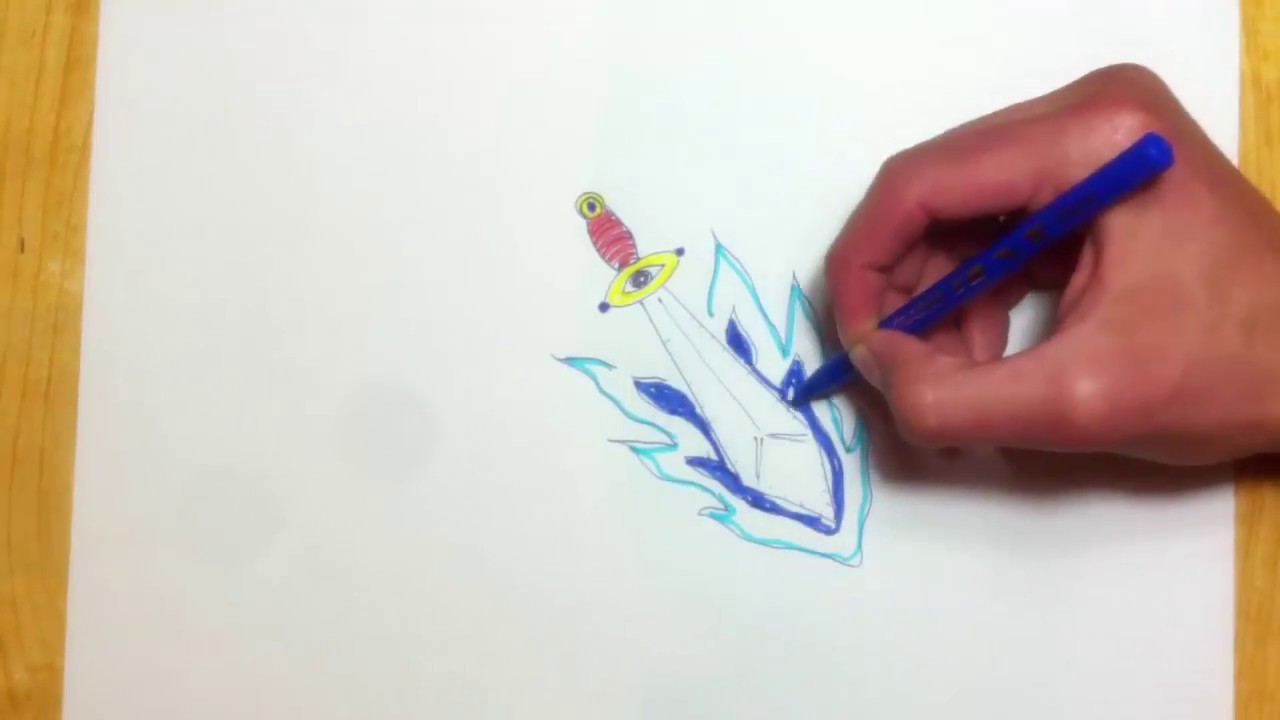How To Draw A wonderful Magic Sword | Very Easy! - YouTube