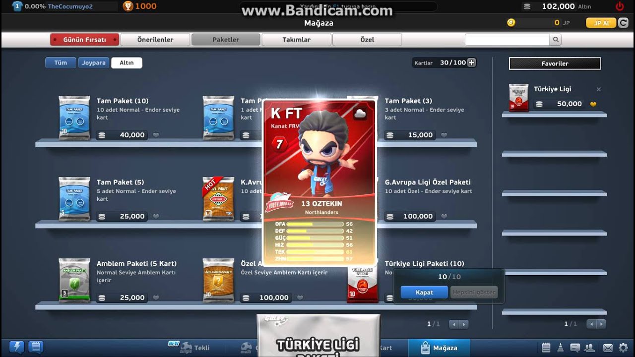 Goley Türkiye Ligi Paketi Açımı - YouTube