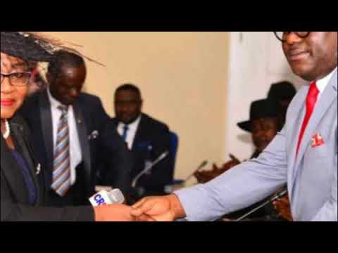 GOVERNOR AYADE SWEAR  IN JUSTICE AKON  AS CHIEF JUDGE CROSS RIVER STATE