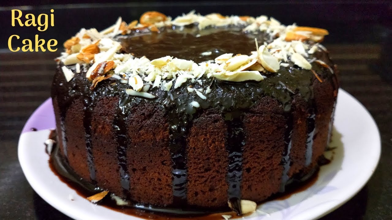 Eggless Ragi Chocolate Cake | Healthy Ragi Cake Without oven | No Sugar ...