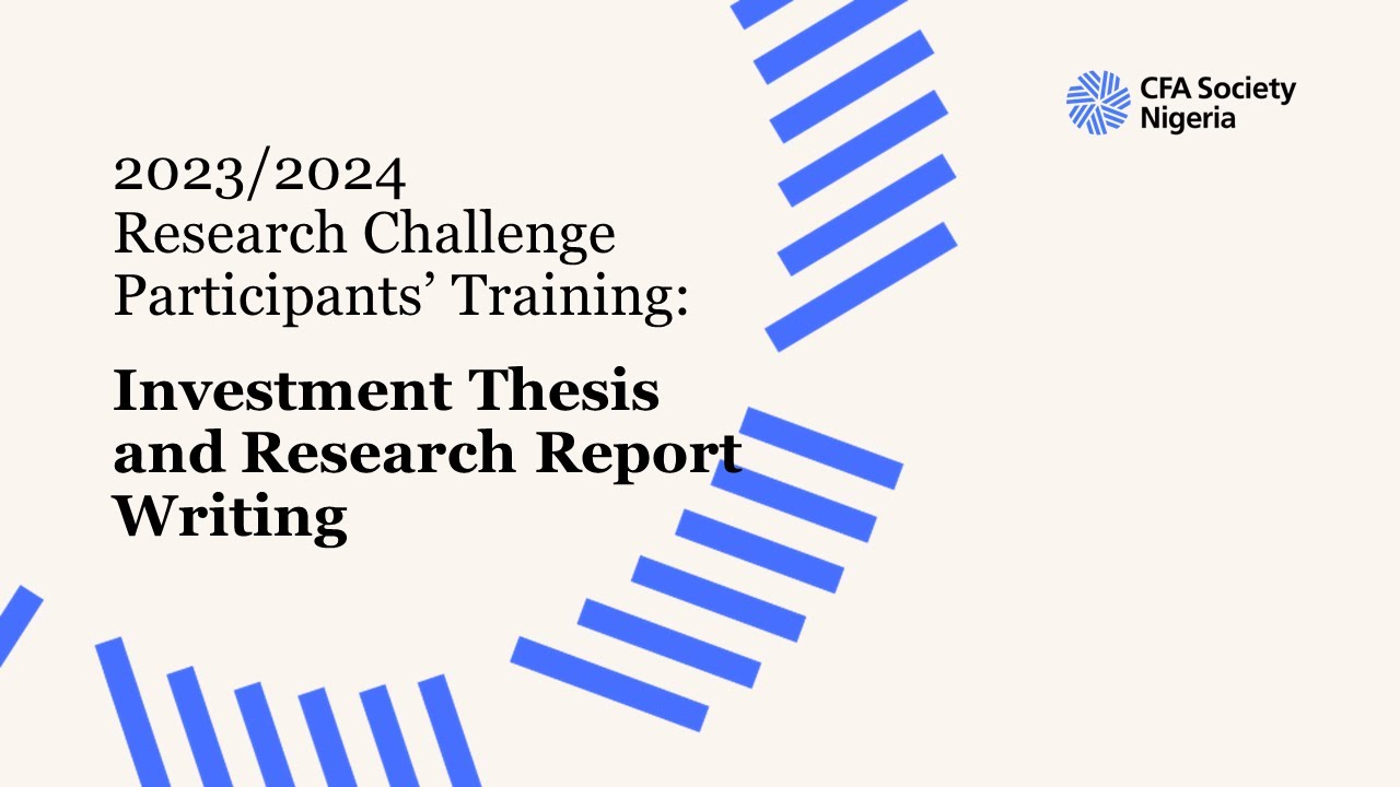 Research Challenge Bootcamp: Investment Thesis & Research Report ...